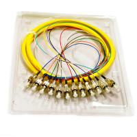 China FC UPC OFNR Fiber Optic Pigtail SM 12C Colored Single Mode LSZH for sale