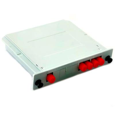 China 2X4 FC UPC PLC Fiber Splitter 55/55 FTTB FTTH FTTC Single Mode for sale