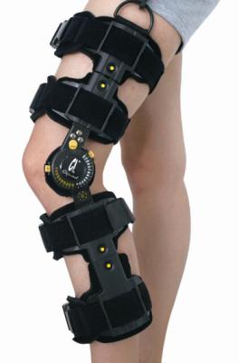 China Universal Size Left Or Right Medical Knee Brace Telescopic Post Op Black Color for sale