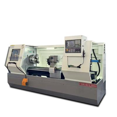 China 380V Ck6163 Horizontal Automatic CNC Lathe Machine With 105mm Spindle Bore for sale