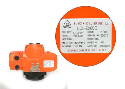 China Fully Enclosed Motor DC24V 600Nm Explosion Proof Electric Actuator for sale