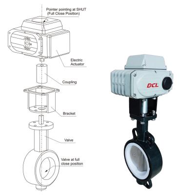 China Concentric Soft Seal Resilient Seat CF8 CF8M Electric Butterfly Valve for sale