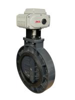 China DN300 Electric Actuated Butterfly Valve Wafer Type PVC Butterfly Valve for sale