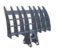 China Q345B Manganese Steel Excavator Rake with 42CrMo Alloy Steel Shaft for Sand Clearing and Corrosion Resistant Excavator Attachment for sale