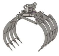 China Durable Excavator Grapple Bucket with Q345B Manganese Steel and Swiss Imported Rotary Motors for sale