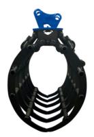 China High Strength Q345B Steel Excavator Grapple Bucket with Swiss Imported Rotary Motors and Grip Card Slot Design for sale