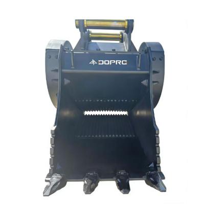 China OEM Excavator Crusher Bucket 5T-50T Capacity with Q345B+NM400 Material and Adjustable Output Size for Heavy Duty Rock Crushing for sale