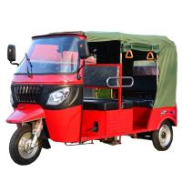 China Tuk Tuk Taxi Bajaji Gasoline 80km/H Cabin Tricycle for sale