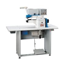 China 220v 50hz Semi Automatic Leather Edge Folding Machine With Gluing 1.1kw for sale