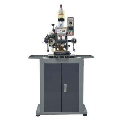 China Semi-automatic Blue/gray Pneumatic Embossing And Ironing Machine Hot Stamping Machine For Leather With Fast Stamping Speed for sale