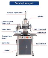 China 0.6KW Pneumatic Transfer Ironing Printer Heat Press Machine for Leather Embossing and Printing for sale