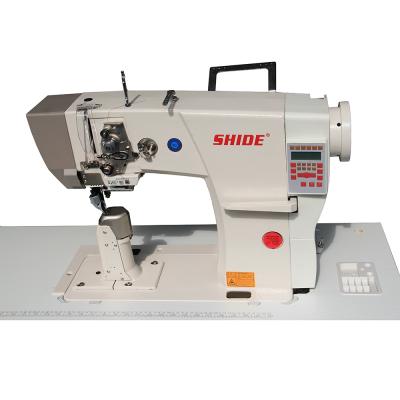 China 615*240*500 mm Sewing Head Dimensions Single Needle Automatic Post Bed Leather Shoe Sewing Machine for Clearance Width 245mm for sale