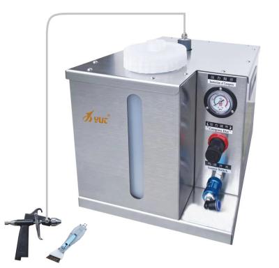 China Original Manufacturer 3 Liter Shoe Outsole Pneumatic Glue Brushing Machine Double Head Hand Glue Brushing Machine for sale