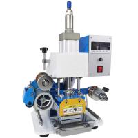 China Pneumatic Leather Hot Foil Embossed Stamping Machine 80*90mm Logo Heat Press Machines for sale