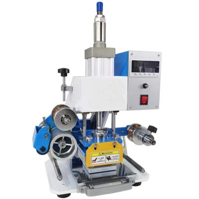 China Pneumatic Leather Hot Foil Embossed Stamping Machine 80*90mm Logo Heat Press Machines for sale