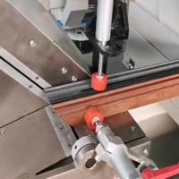 China Digital display double head precision aluminum window and door making machine for sale