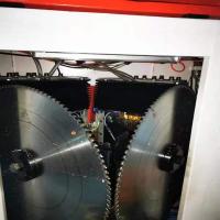 China 380V WARDROBE MAKING MACHINE UPVC TWIN HEAD CUTTING SAW MACHINE for sale