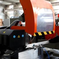 China Aluminum Bead Cutting Saw Machine Double Head 45 Degree 90 Degree for Window Door Profile for sale