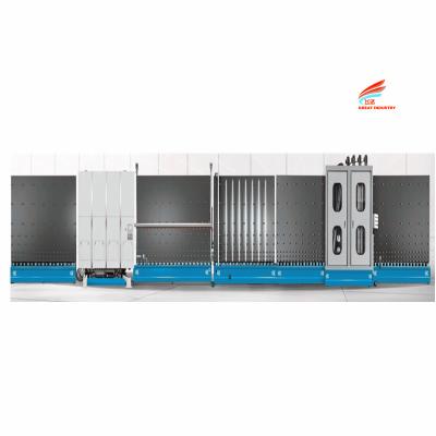 China Hollow Glass Production Line Siemens PLC Double Glass Machine 3000mm 32kw Insulating Glass Line for sale