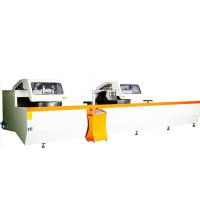 China 5 Axis CNC Double Head Aluminium Profile Cutting Saw Machine 0.1mm Precision for Alu Door Window for sale
