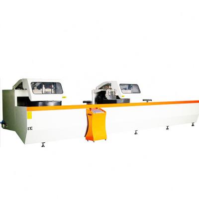 China 5 Axis CNC Double Head Aluminium Profile Cutting Saw Machine 0.1mm Precision for Alu Door Window for sale