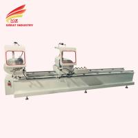 China UPVC Cutting Machine 1150x2250x1450 mm 5.8 kW Double Head Mitre Saw for Profile Manufacturing for sale