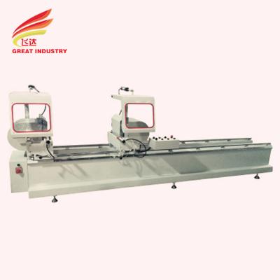 China UPVC Cutting Machine 1150x2250x1450 mm 5.8 kW Double Head Mitre Saw for Profile Manufacturing for sale