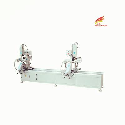 China PVC Window Double Head Sink Milling Machine 4 Spindle CNC Router for UPVC Profile Drainage Groove for sale