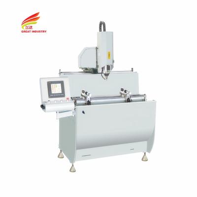 China CNC Aluminum PVC Window Milling Machine 3 Axis Water Slot Drilling 0.02mm Precision for sale
