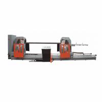 China Digital Display Double Head Cutting Saw 5 Axis Aluminum Profile Curtain Wall Notching Saw 0.1mm Precision for sale