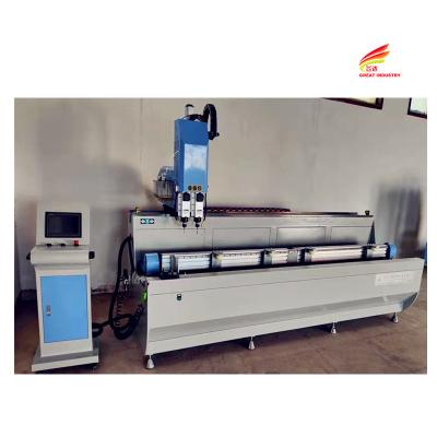 China 3 Axis CNC Aluminum Window Door Milling Machine 0.02mm Precision for PVC UPVC Profiles for sale
