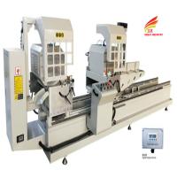 China Double Bevel Digital Display PVC Window Door Machine Aluminum Profile Double Blade Mitre Saw 45° 90° for sale