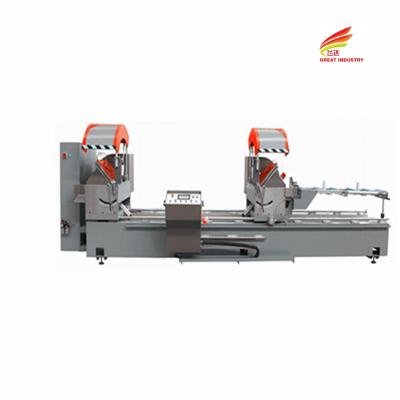 China CNC Aluminum Window Door Cutting Machine Double Head Saw 45° 90° Cutting 0.1mm Precision for sale