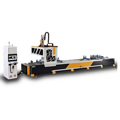 China 4 Axis CNC Router Cutting Notching Saw Aluminum Window Door Making Machine 180 Degree Rotating Table for sale
