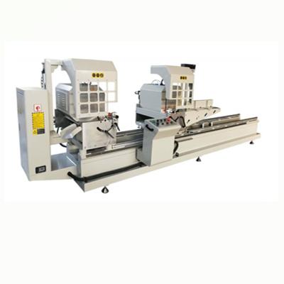 China Aluminum PVC Window Cutting Saw Machine 45-90 Degree Double Head Mitre Saw 0.2mm Precision for sale