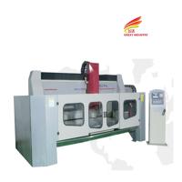 China CNC Glass Processing Machine for Polishing Drilling Beveling V Grooving 5 Axis for sale