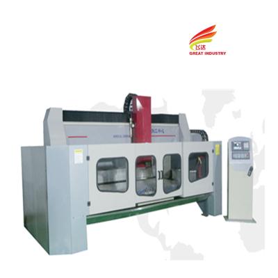China CNC Glass Processing Machine for Polishing Drilling Beveling V Grooving 5 Axis for sale