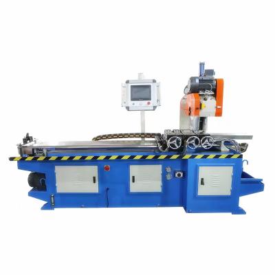 China CNC Single Head Metal Pipe Cutting Machine 1500mm Length 45 Degree Cutting for sale