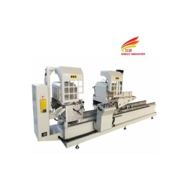 China DOUBLE BLADE MITRE SAW UPVC WINDOW CUTTING MACHINE WINDOW FABRICATION MACHINERY for sale