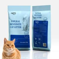 China OEM Bentonite Cat Litter 0.8mm-3.8mm Dust Free Ball Shape Strong Clumping Pet Sand for sale
