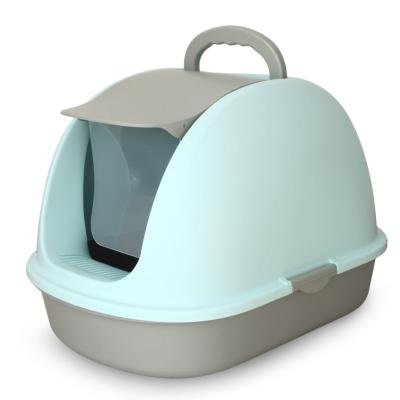 China 2920g Enclosed Cat Litter Box 68.5×47×44.5cm with Odor Elimination and Front-Entry Design for sale