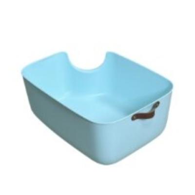 China Corner Semi-Enclosed Cat Litter Box 1085g Capacity - Easy Clean PP/PET Design for Multiple Cats for sale