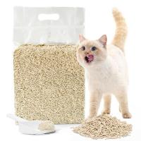 China Natural Tofu Cat Litter 1.5mm-2.0mm Fast Clumping Flushable Eco-Friendly Pet Litter for sale