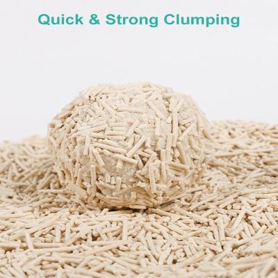 China Tofu Cat Litter 1.5mm Dust-Free Flushable Eco-Friendly Odor Control Natural Biodegradable for sale