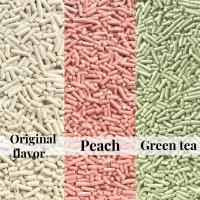China OEM Tofu Cat Litter 1.5mm Granules Multi-Scented Colors Eco-Friendly Flushable for sale