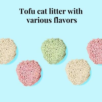 China Low Dust Tofu Cat Litter - 6 Color Options, Fast Clumping & Flushable Eco-Friendly Pet Litter for sale