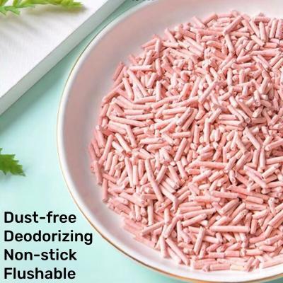 China Peach Scented Tofu Cat Litter 1.5mm-2.0mm Size Options | Flushable, Dust-Free & Eco-Friendly for sale