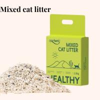 China Eco-Friendly Tofu and Bentonite Mixed Cat Litter 6mm Strip and Ball Type Odor Control Easy Clean for sale
