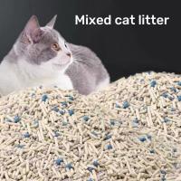 China Customized Ultra Absorbent Mixed Cat Litter Fast Clumping 6mm Tofu Bentonite Dust Free for sale