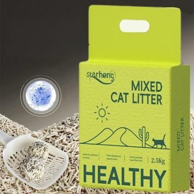 China OEM Organic Tofu Bentonite Mixed Cat Litter 6mm Strip Ball Clumping Deodorant for sale